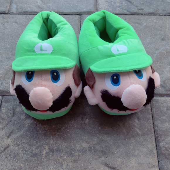 Nintendo | Shoes | The Mario Bros Luigi Slippers | Poshmark